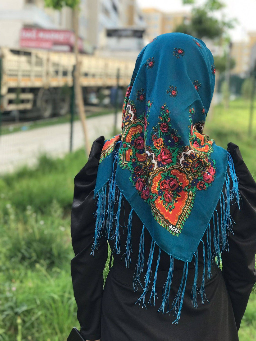 Kurdish Floral Scarf, Unisex Shawls, Fashion Scarf,boho Folk Styie ...