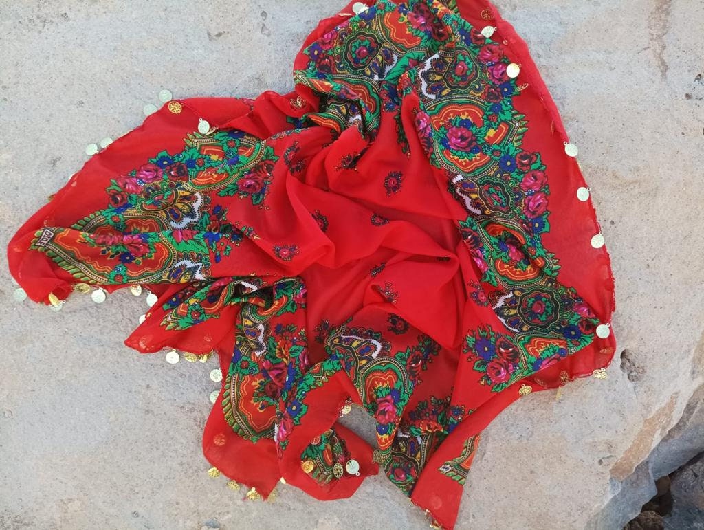 Kurdish Sequin and Scarf, Ethnic Scarves, Local Shawl - Etsy