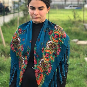 Kurdish Floral Scarf, Unisex Shawls, Fashion Scarf,boho Folk Styie ...