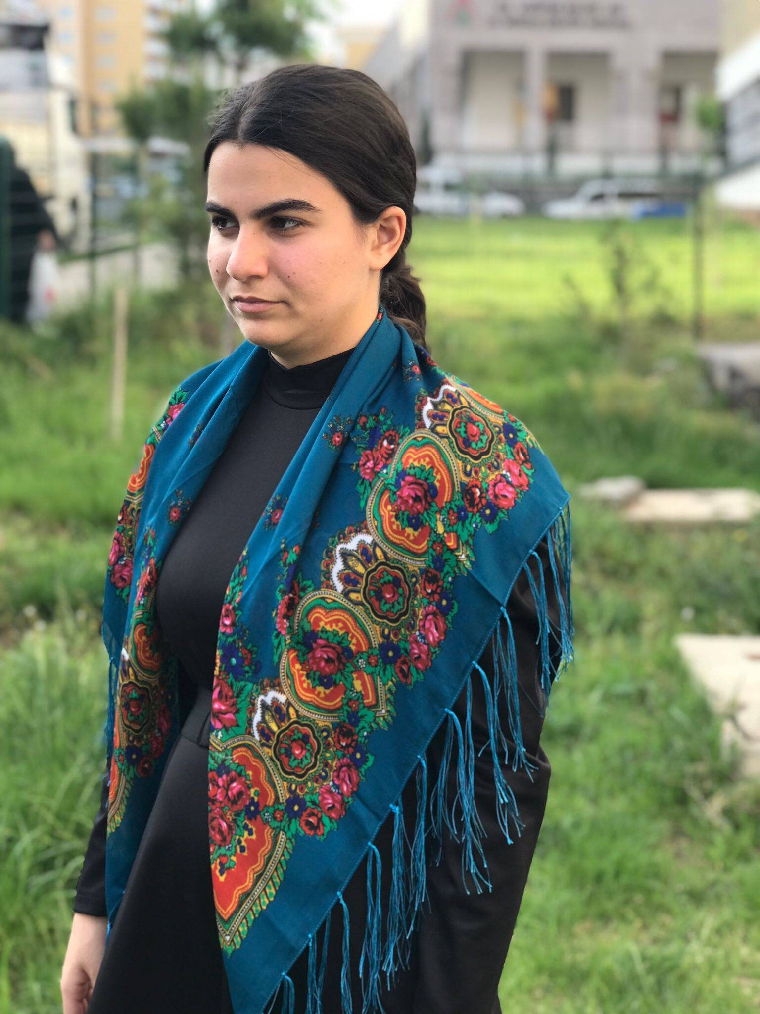 Kurdish Floral Scarf, Unisex Shawls, Fashion Scarf,boho Folk Styie ...