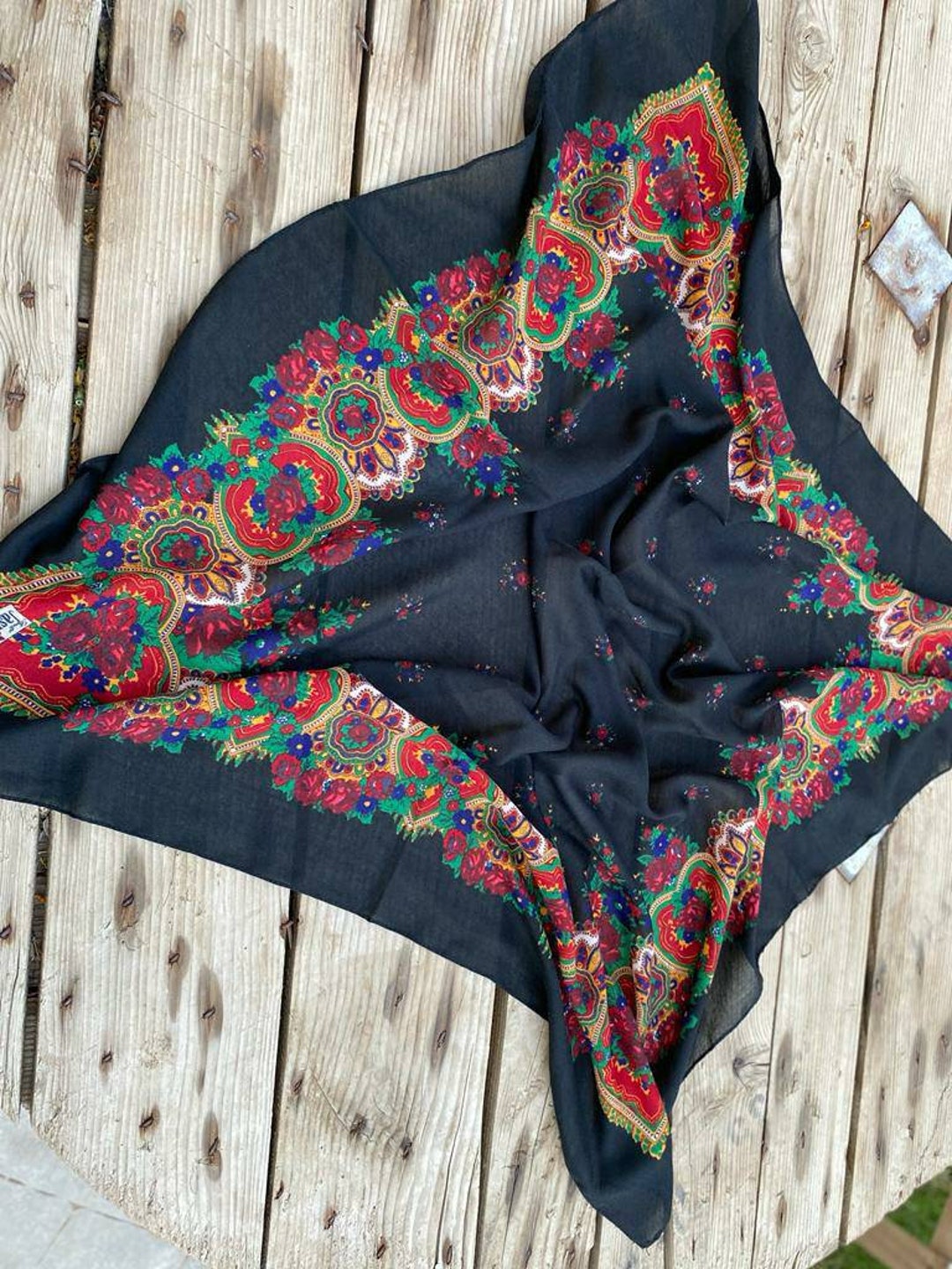 Kurdish Floral Scarf, Floral Scarf, Unisex Shawls, Fashion Scarf,boho ...