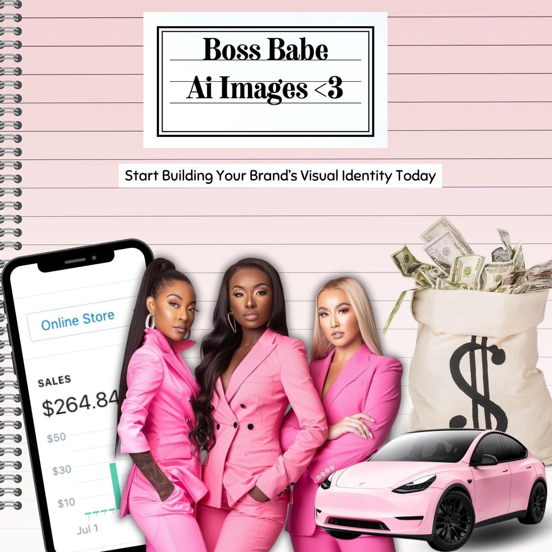 Boss Babe AI Images for Branding | Build Your Visual Identity | Pink ...