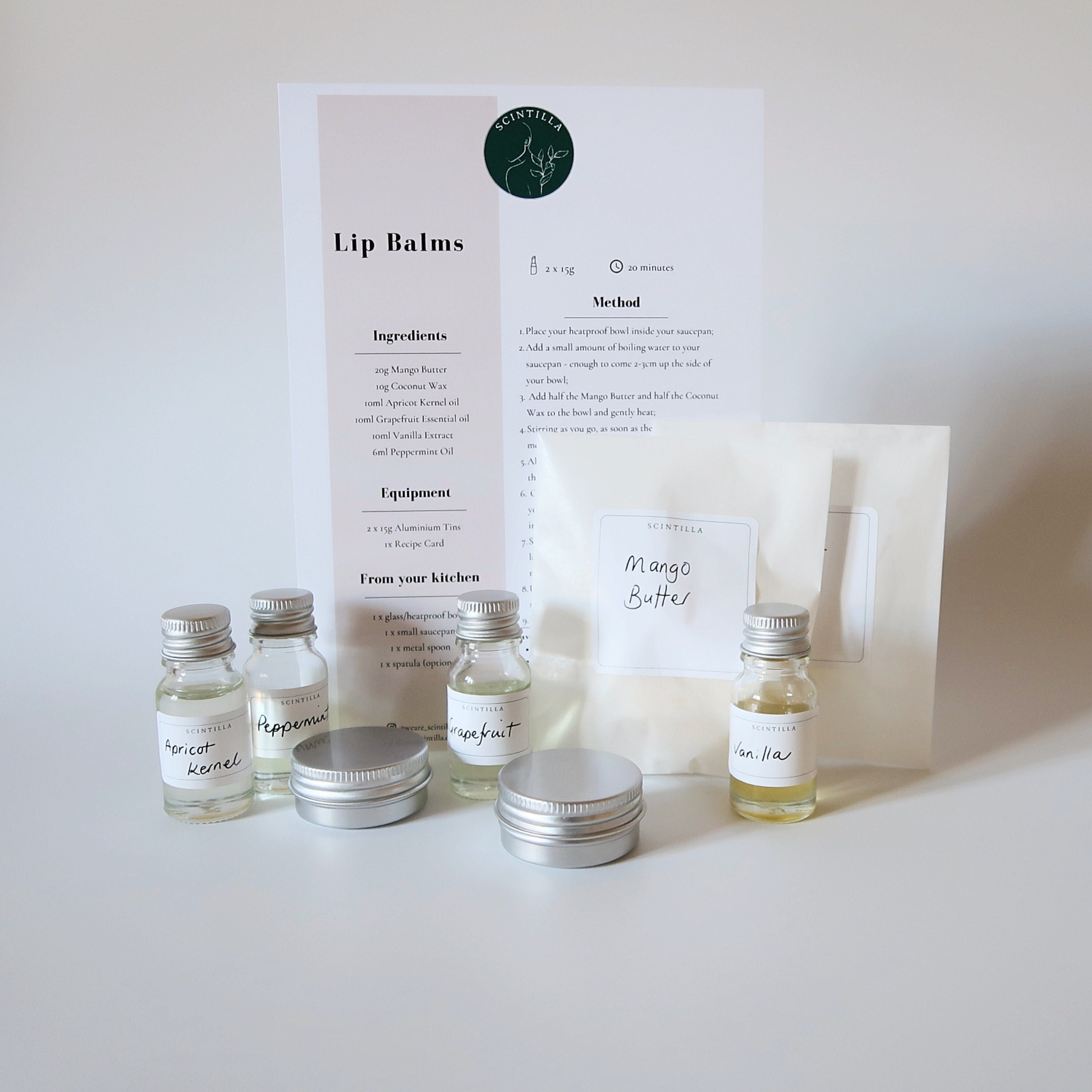 DIY Natural Lip Balm Kit Make Your Own Skincare Plant-based, Vegan ...