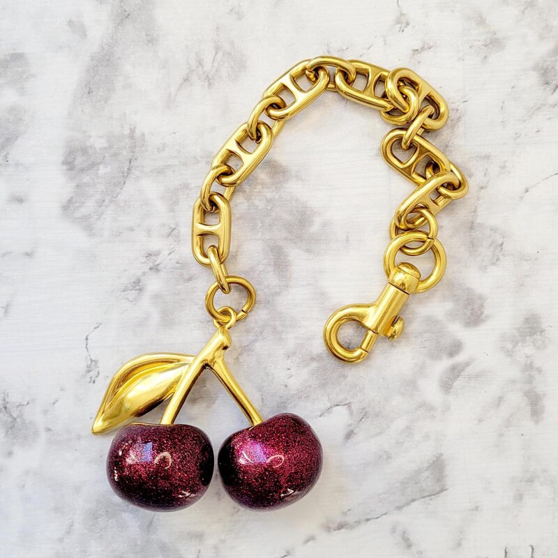 Cherry Keychain Charms - Etsy