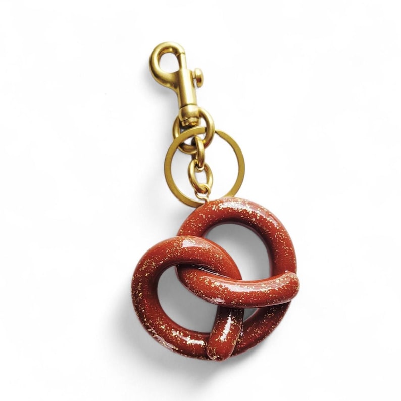 Pretzel Bag Charm | Keychain for Bags and Backpacks | Snack Lover Gift ...