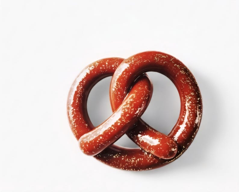 Pretzel Bag Charm | Keychain for Bags and Backpacks | Snack Lover Gift ...