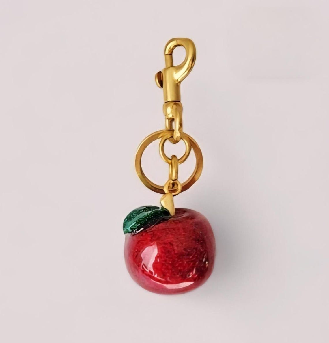 Sparkling Red Apple Bag Charm, Keychain for Purse, Handbag Accessory - Etsy