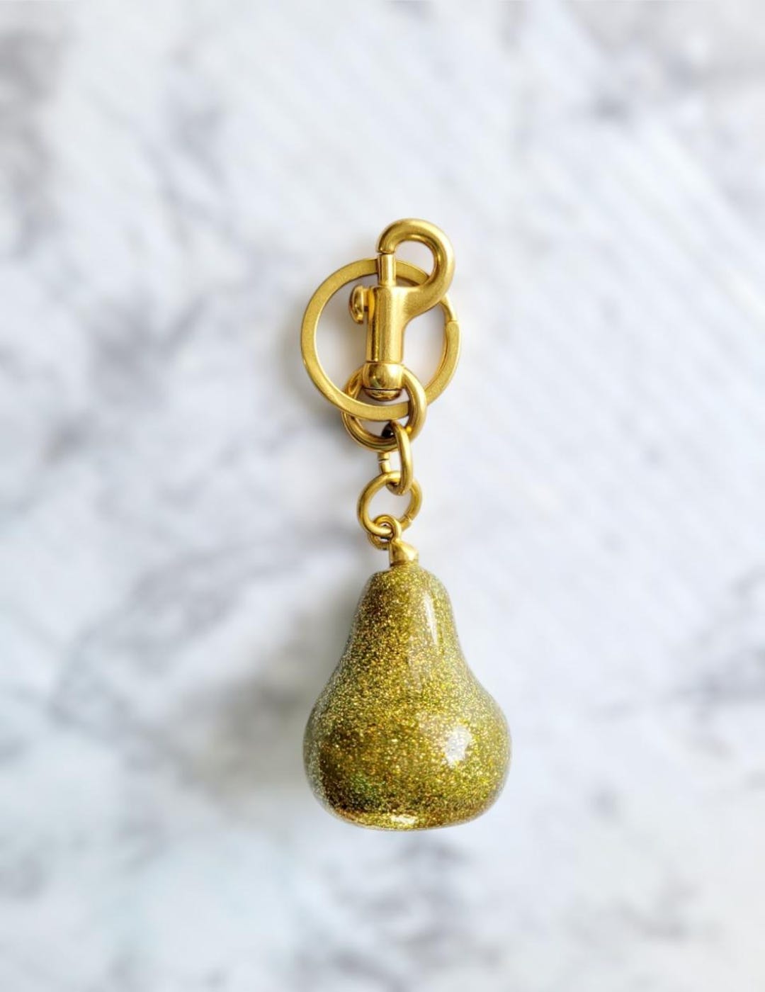 Pear Bag Charm, Handbag Accessory, Keychain for Purse, Foodie Gift Idea ...