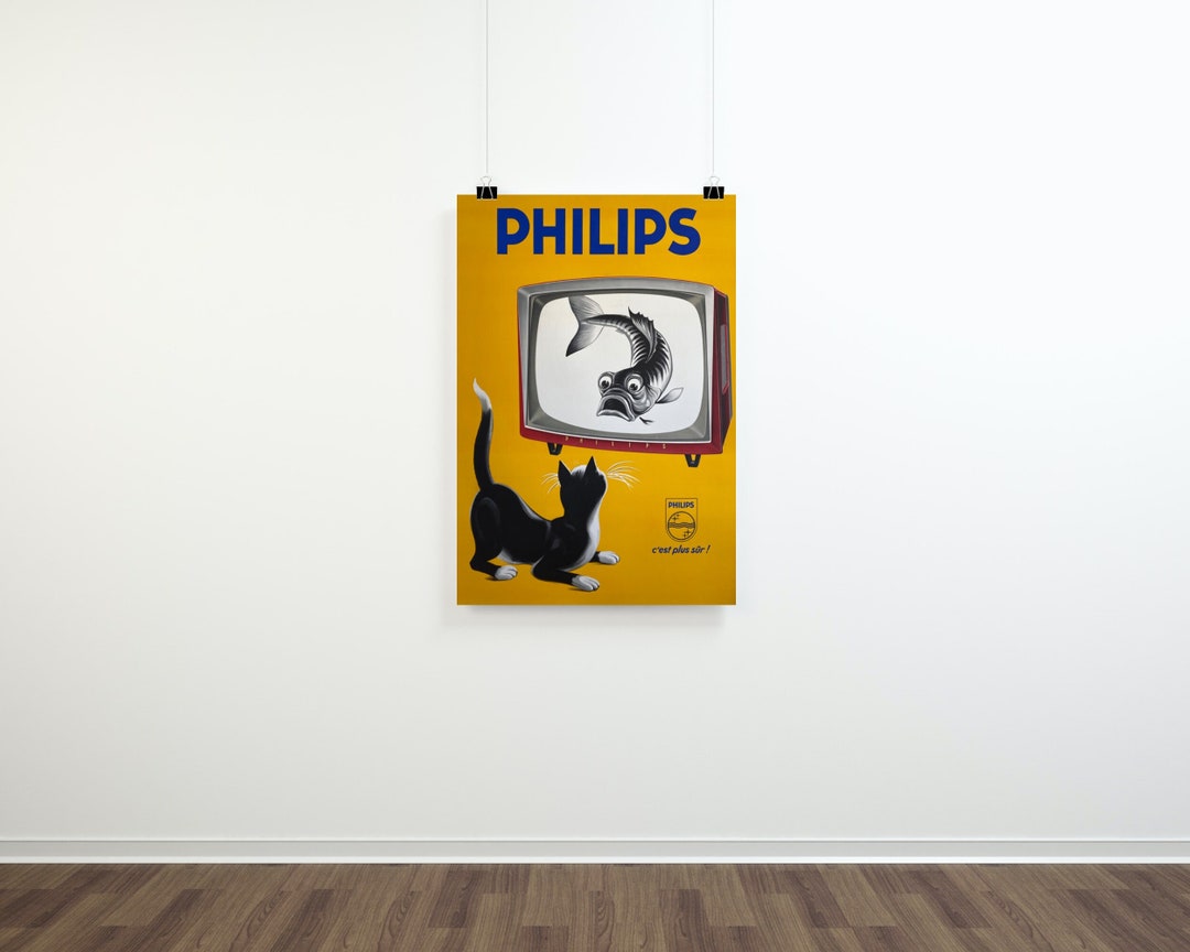 Vintage philips Poster Old Retro Advertising - Etsy