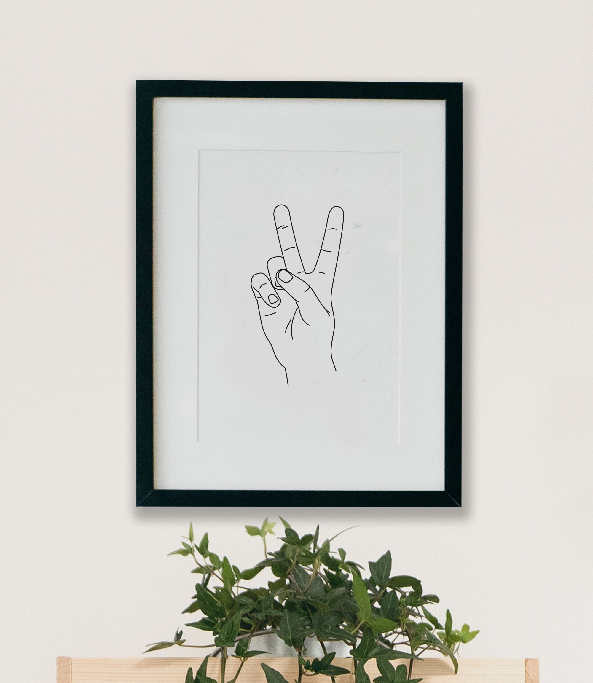 Peace Sign Art Print, Peace Sign Instant Download Printable,hand Art ...