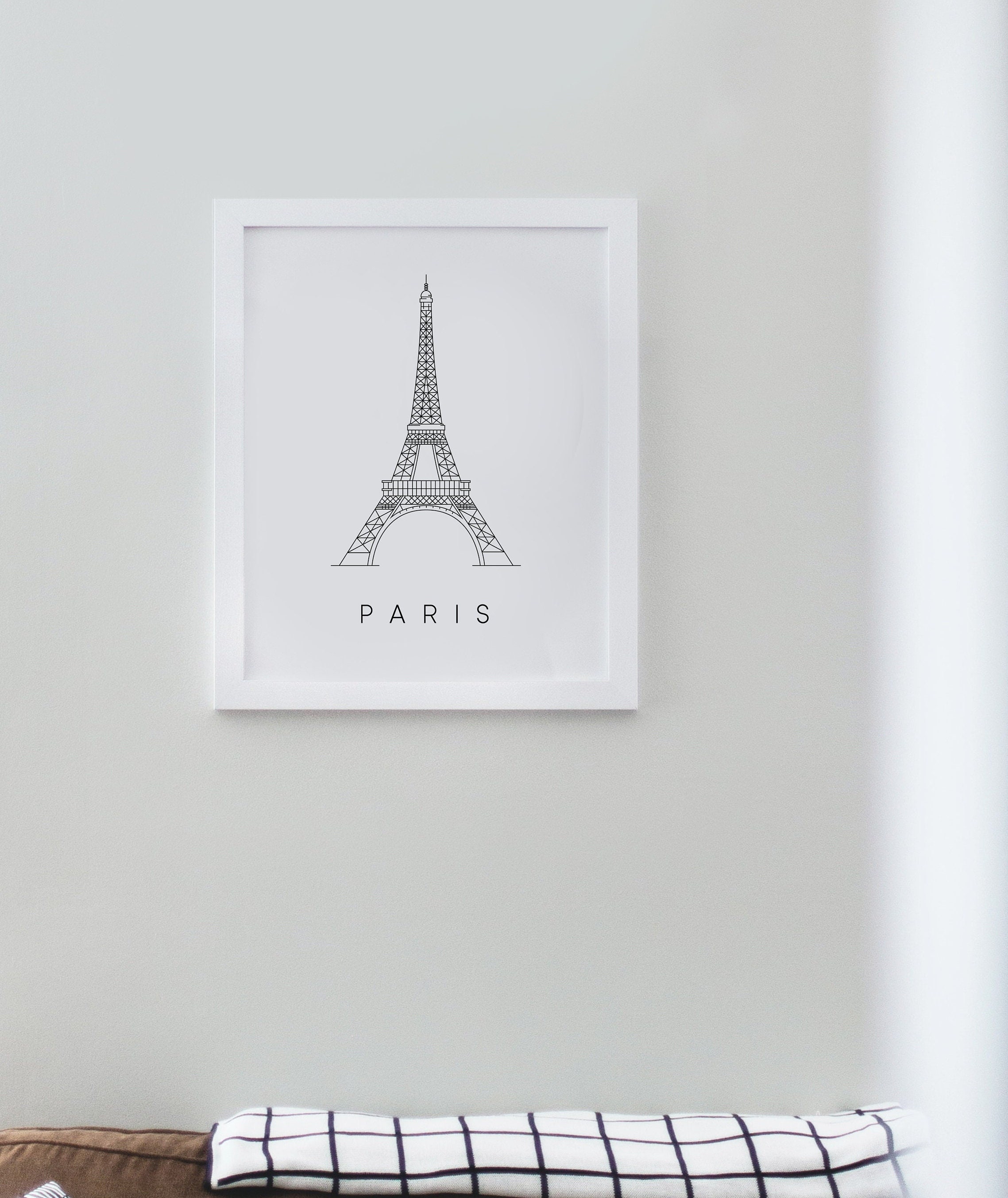 Eiffel Tower Line Art, Eiffel Tower PRINTABLE Art, Printable Paris Art ...