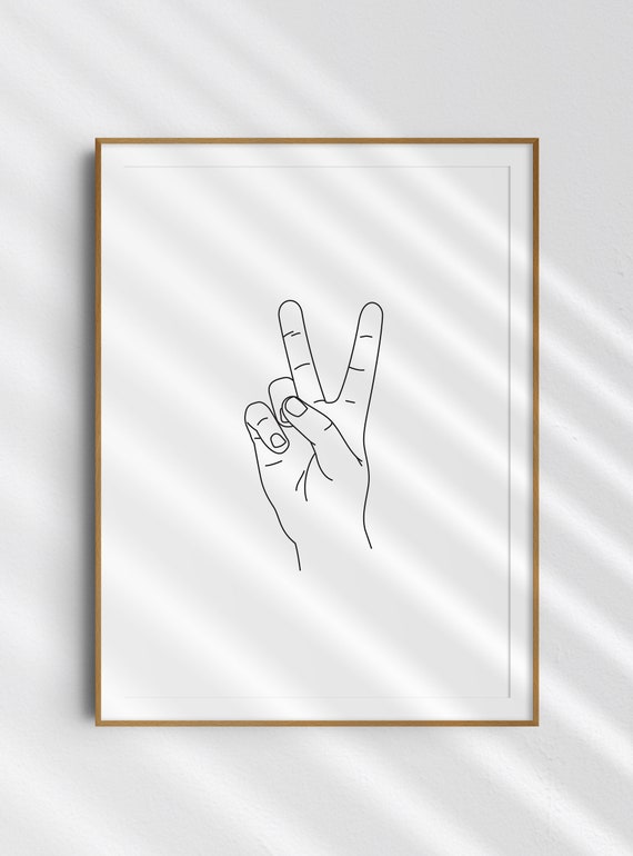 Peace Sign Art Print Peace Sign Instant Download Printable - Etsy