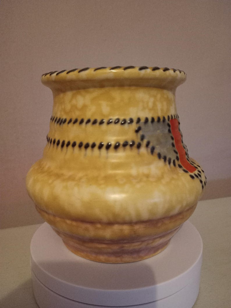 Charlotte Rhead Art Deco Vase Crown Ducal England Hand Painted C1935 ...