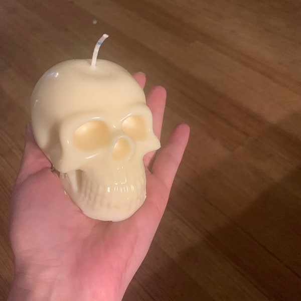 Black Bleeding Skull Candle - Etsy