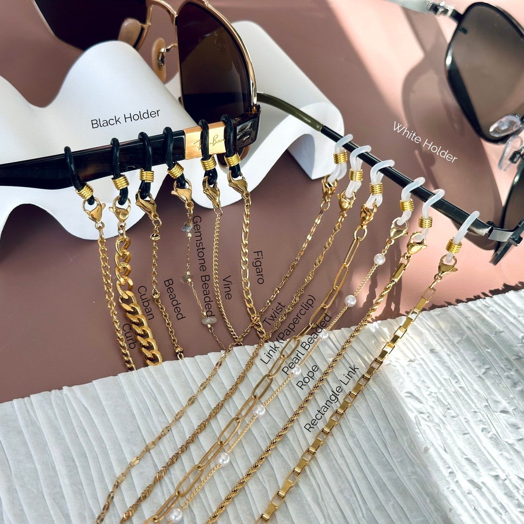 GOLD Eyeglasses Chain Holder • Best Friend Gift • Unisex Sunglasses ...