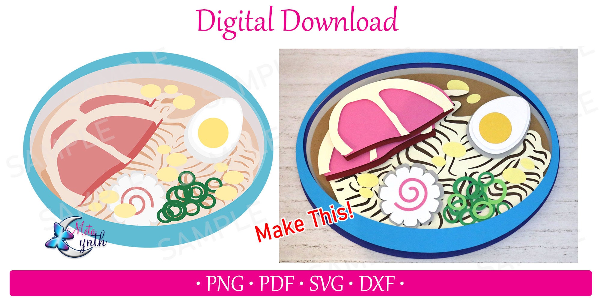 Ramen Soup Bowl Cut Files - Etsy