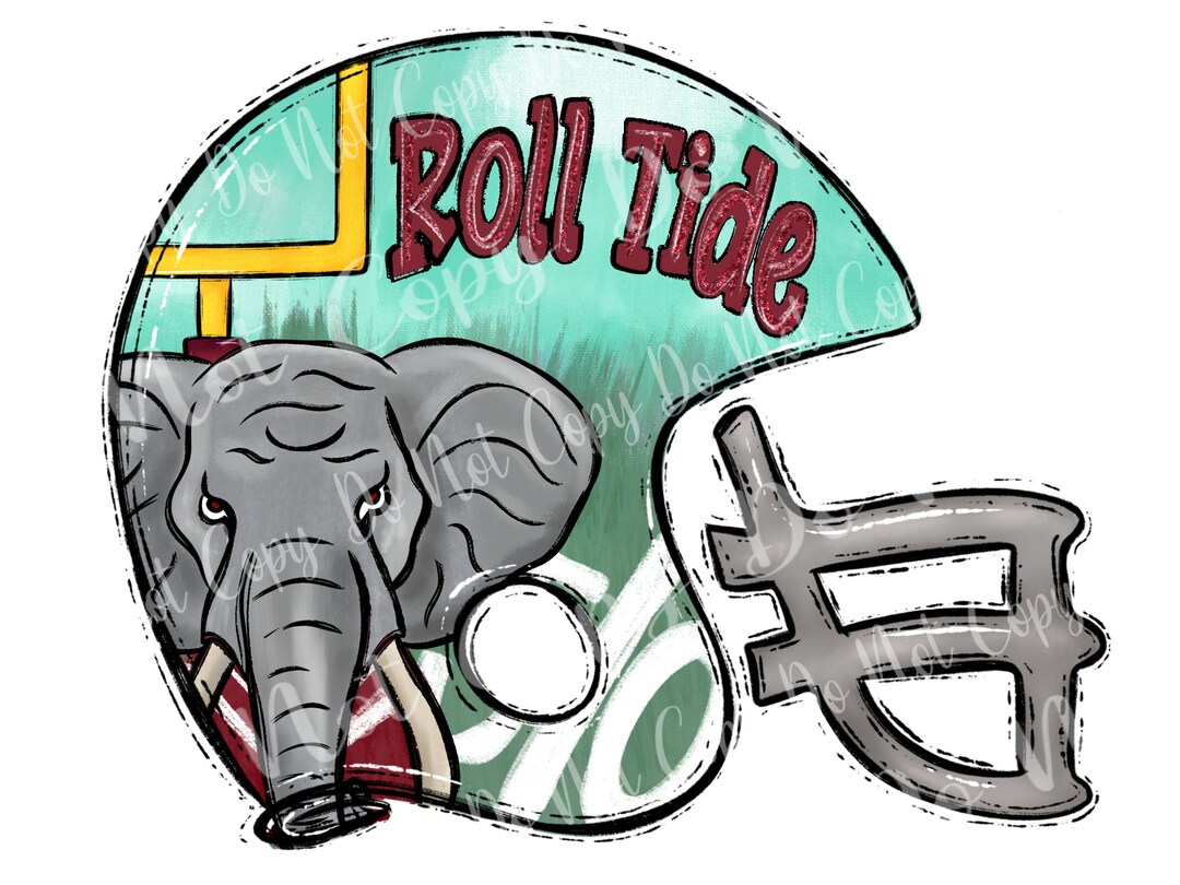 Bama Football Helmet Alabama Roll Tide Football Team Tshirt Design ...