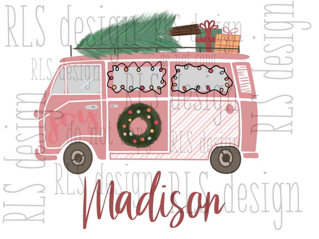 Christmas Volkswagen Van Vintage Cute Girls Christmas Boho - Etsy