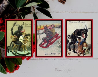 Krampus Cards - Etsy