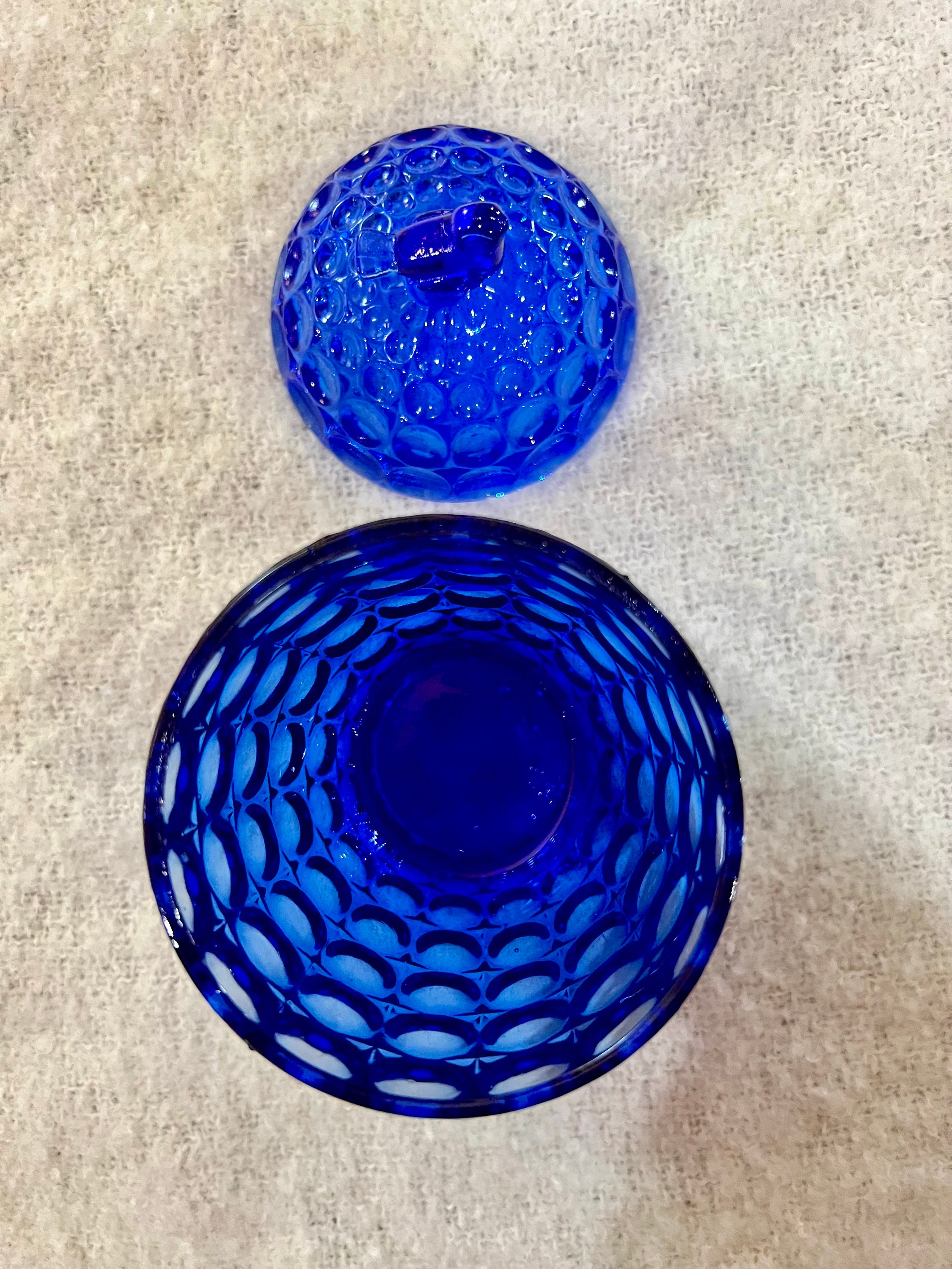 Cobalt Blue Dimple Egg Shape With Bird Knob - Etsy