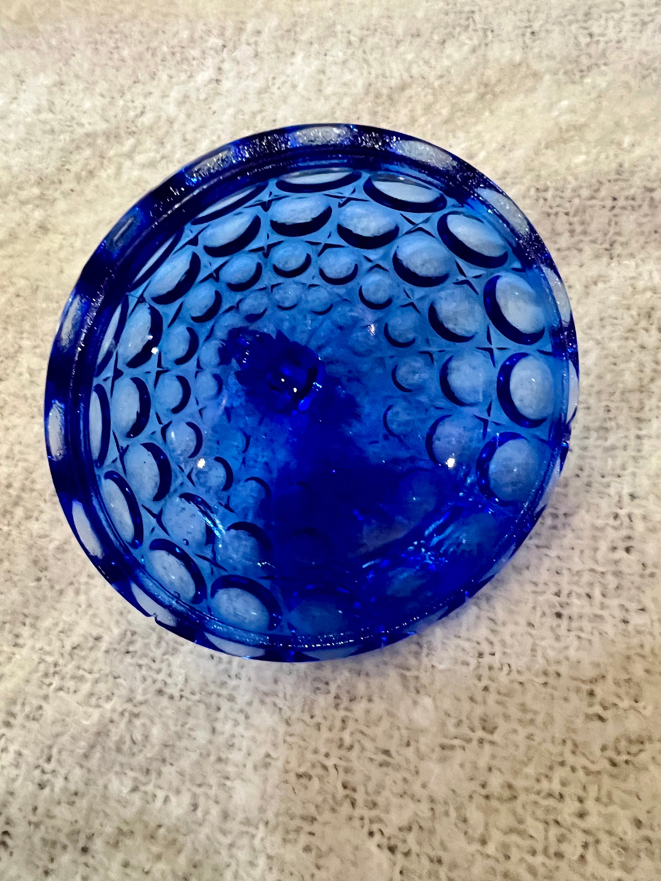 Cobalt Blue Dimple Egg Shape With Bird Knob - Etsy