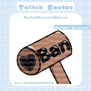 Black Ban Hammer Emote - Etsy