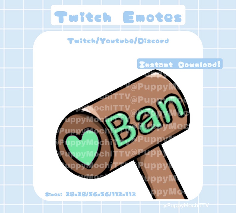 Green Ban Hammer Emote - Etsy