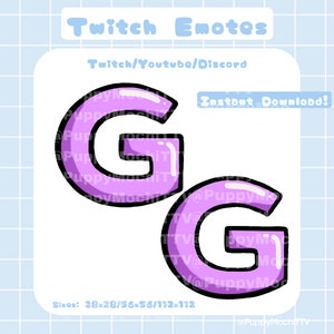 Purple GG Emote - Etsy