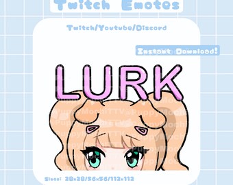 ANIMATED STATIC EMOTE Lurk, Animated Lurk Emote, Lurk Emote, Pink Lurk ...