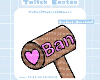 ANIMATED Candy BAN Hammer EMOTE / Twitch Discord Stream Pastel Cute ...