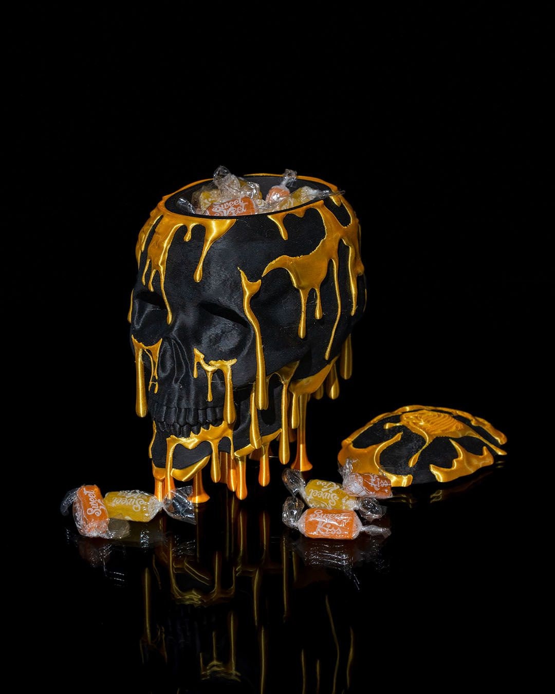 Personizable Dripping Melting Skull Candy Container Bowl Bucket ...