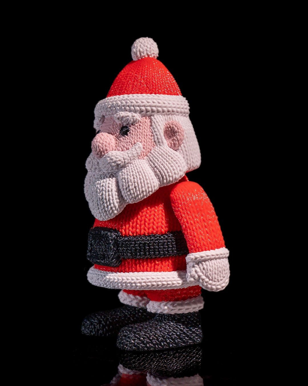 Hooked Articulated Santa Fidget Christmas Decoration | Knitted Moveable ...