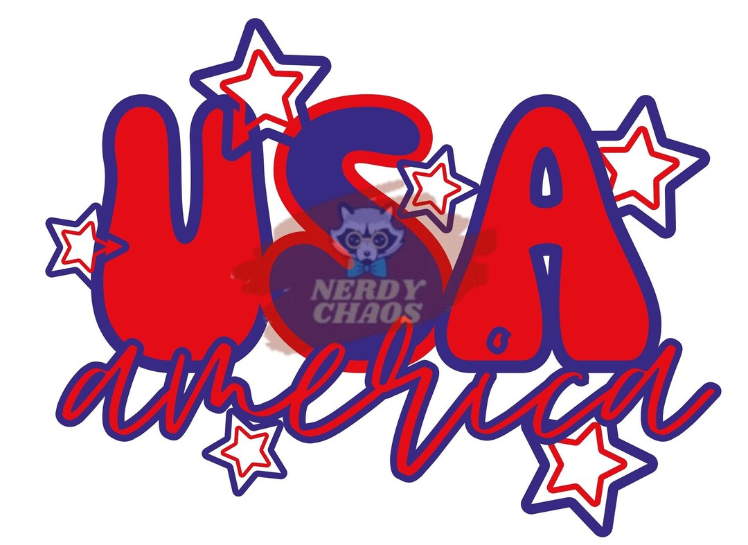 USA America Star Digital Design, PNG, SVG, Sublimation Design, Digital ...