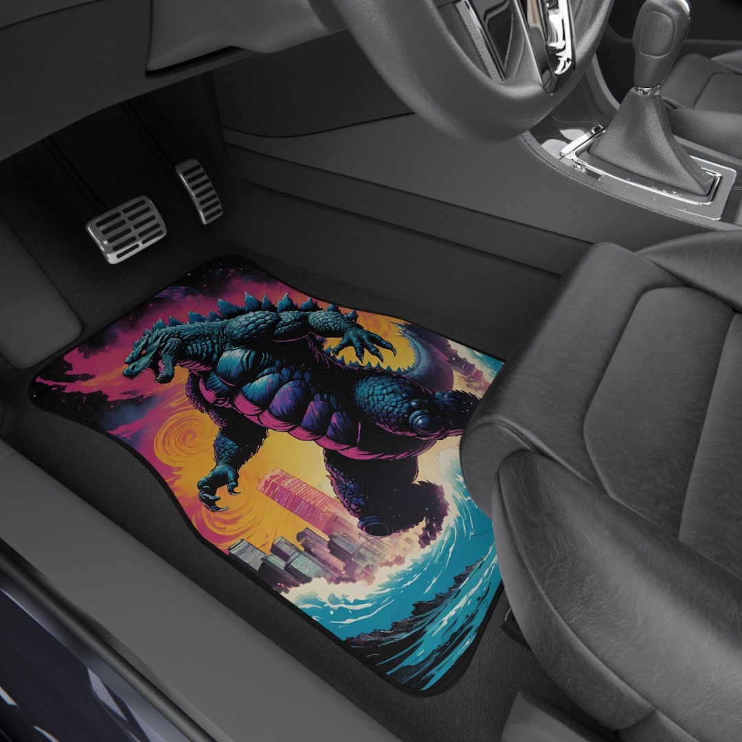 Godzilla Car Mats: Kaiju Art Design, Unique Car Decor - Set of 4 - Etsy