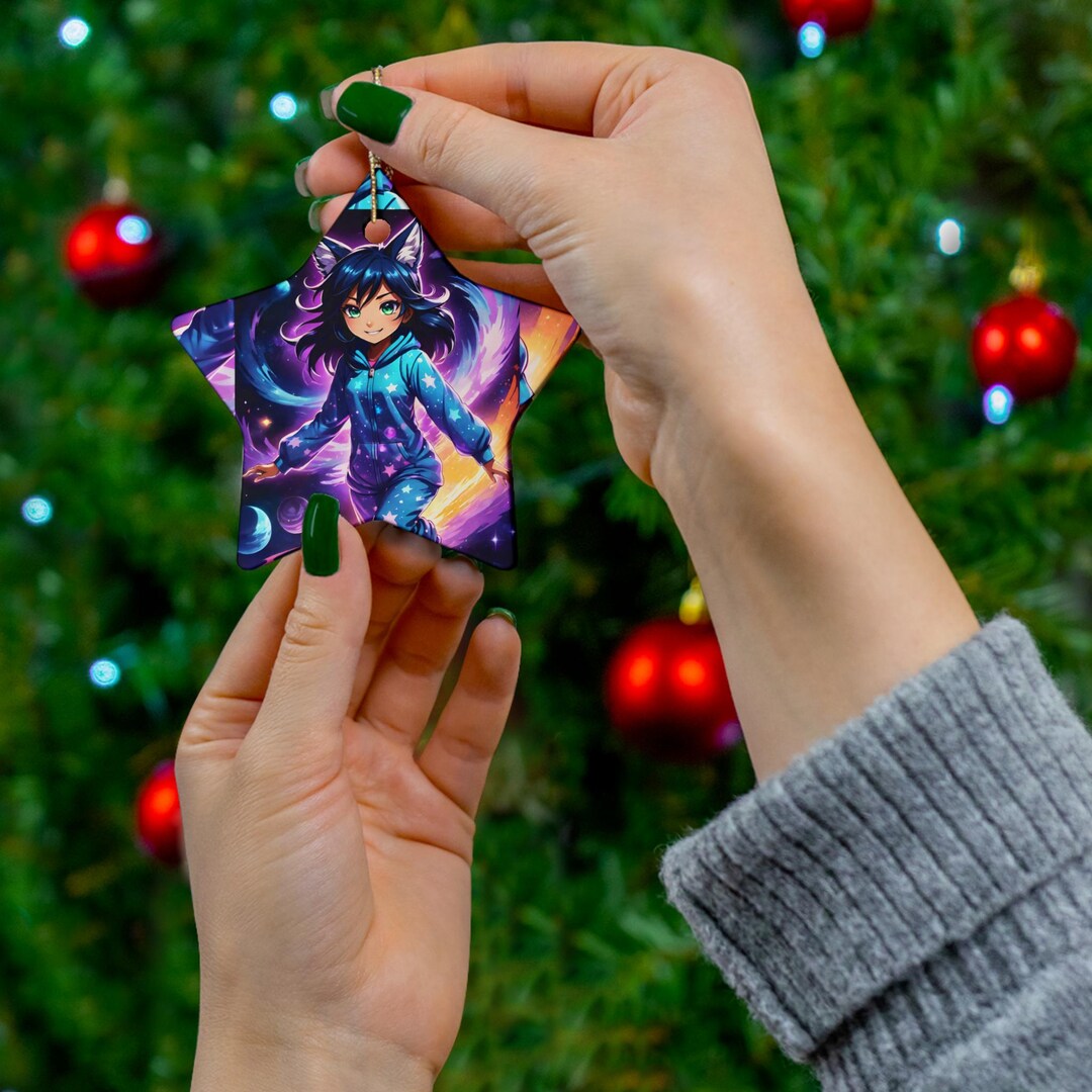 Ceramic Ornament, Aphmau Anime Christmas Tree Decoration, Fantasy Anime ...