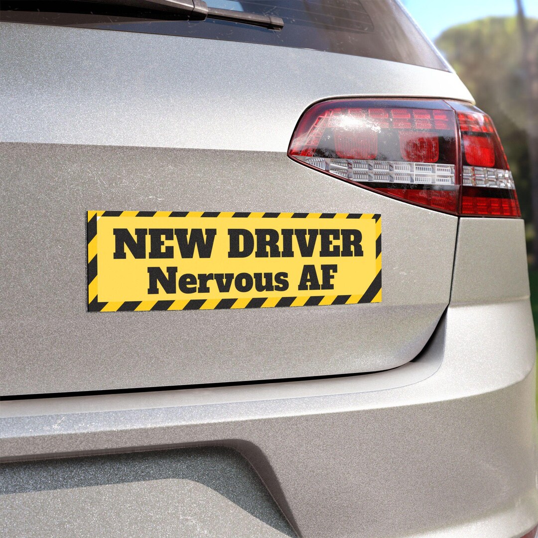 New Driver Car Magnet: Student Driver Bumper Sticker, 16th Birthday ...