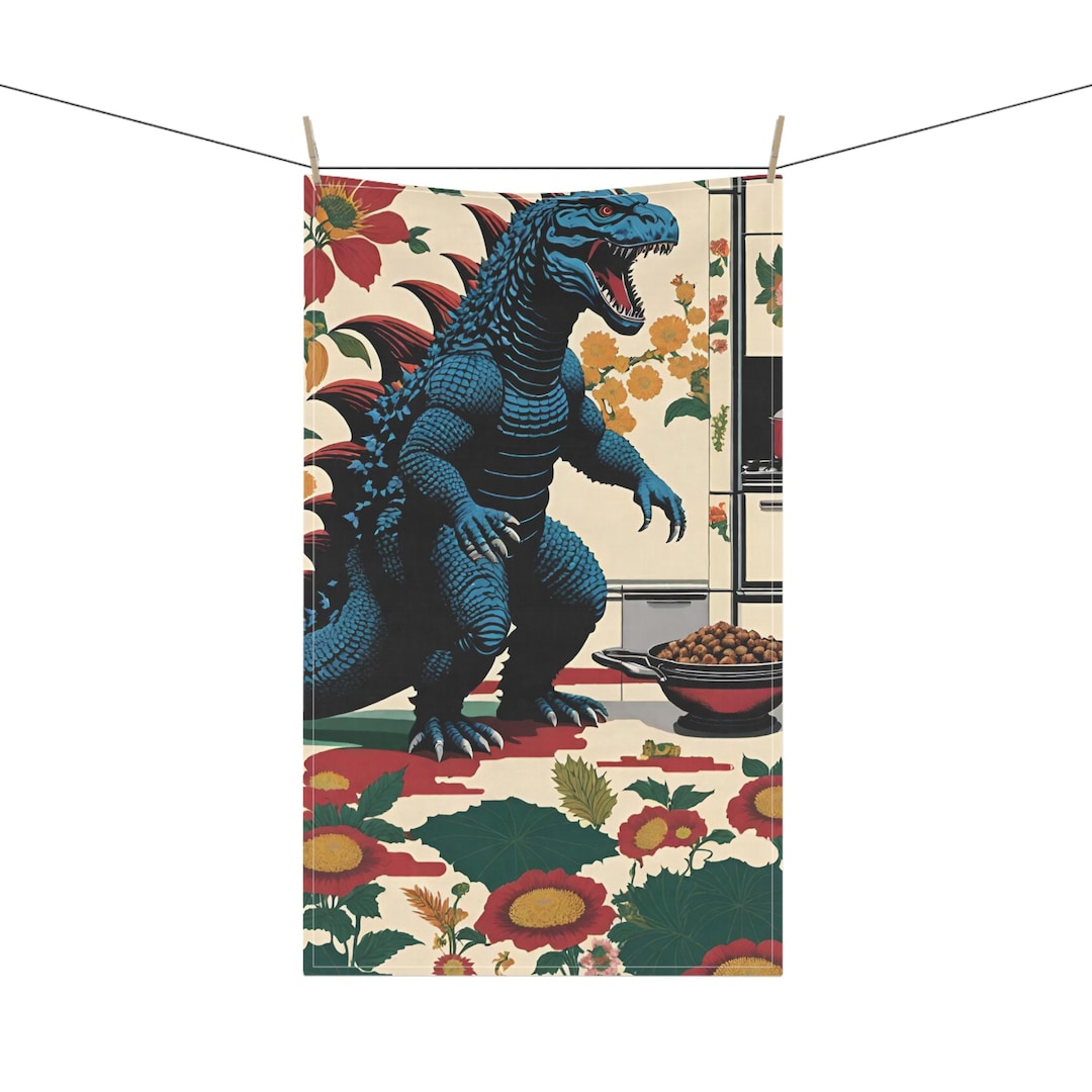 Godzilla Tea Towels, Fun Kitchen Decor, Gift for Movie Lovers, Unique ...