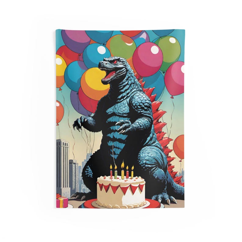 Cool Fun Godzilla Birthday Decoration, Godzilla Birthday Photo Backdrop ...