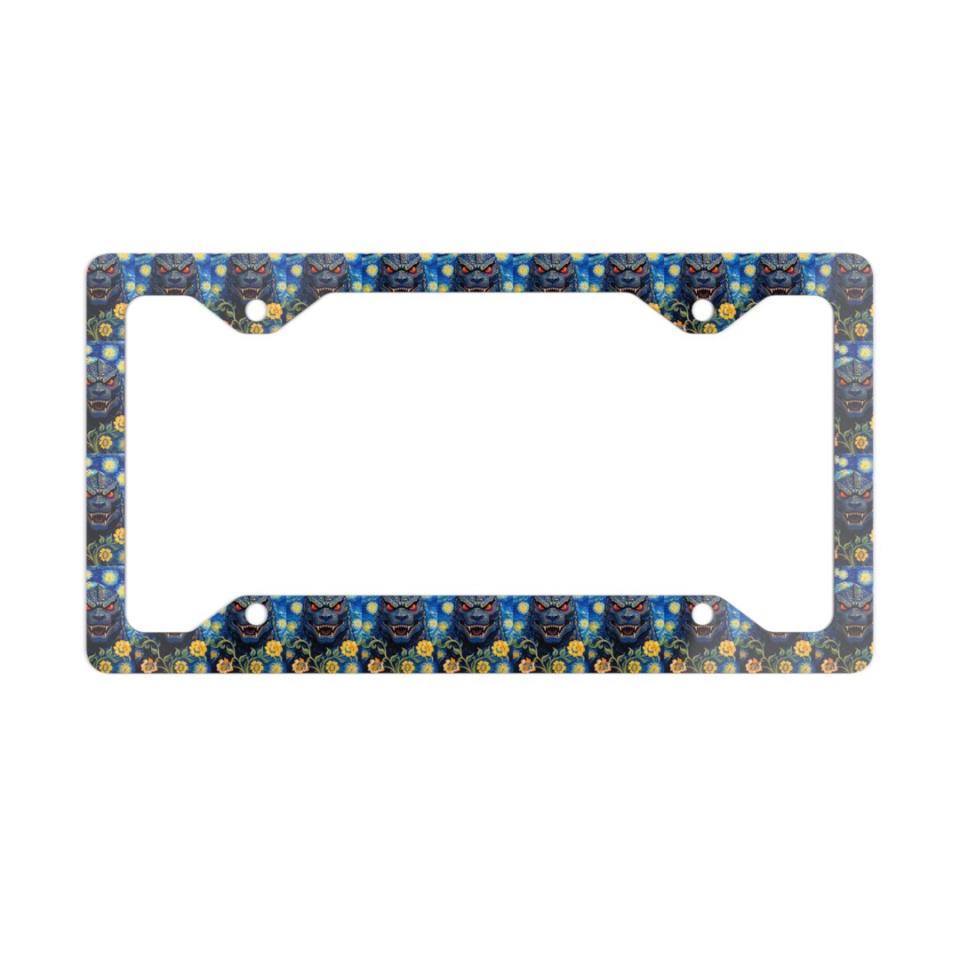 Starry Night Kaiju Metal License Plate Frame | Godzilla Car Accessory ...