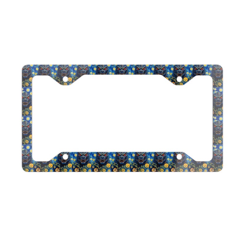 Starry Night Kaiju Metal License Plate Frame | Godzilla Car Accessory ...
