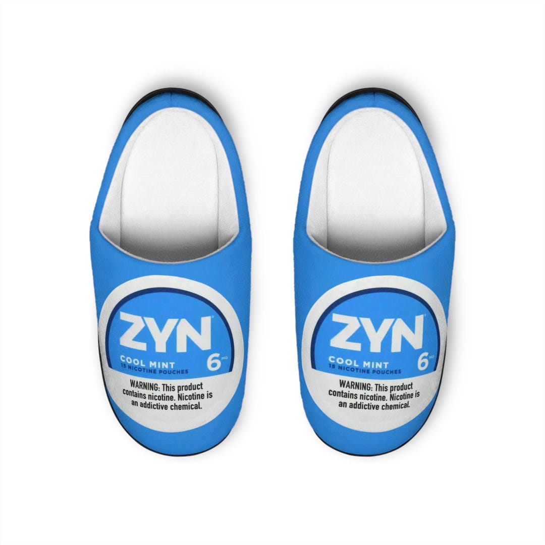 Men's Slippers Zyn Cool Mint Design Christmas Gift, Dad Gifts ...