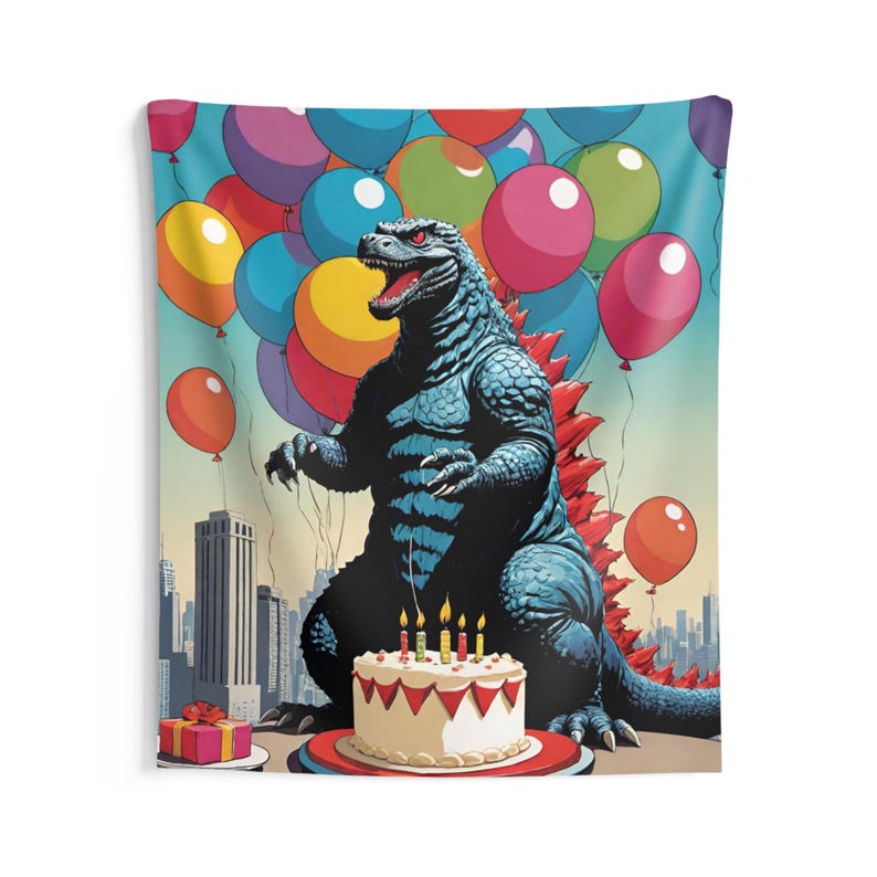 Cool Fun Godzilla Birthday Decoration, Godzilla Birthday Photo Backdrop ...