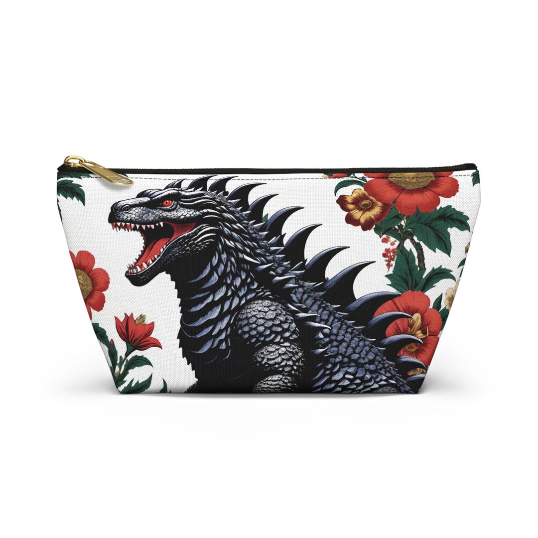 Godzilla Designer Cosmetic Bag, Custom Makeup Case, Womens Travel Bag ...