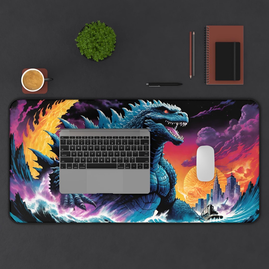 Godzilla Kaiju Desk Mat | Monster Mouse Pad | Japanese Art Deskmat ...