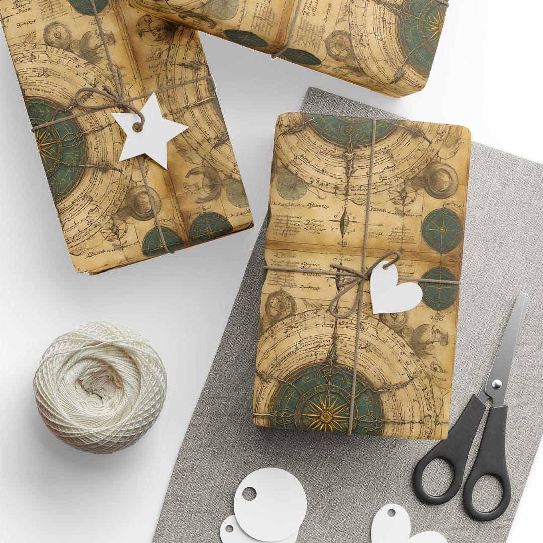 Old World Ancient LOTR Gift Wrapping Paper | Wizard Gift | Wizard Shirt ...