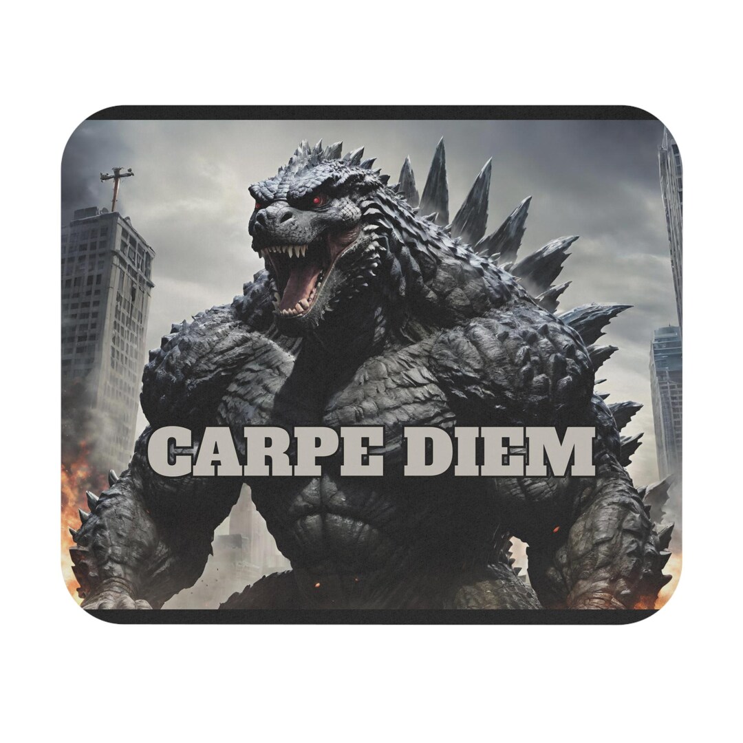 Godzilla Carpe Diem Mouse Pad: Gamer Desk Decor - Etsy