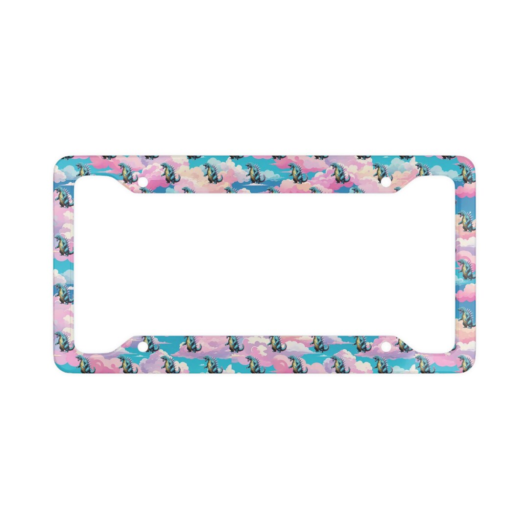 Pastel Godzilla License Plate Frame: Anime Car Decor - Etsy