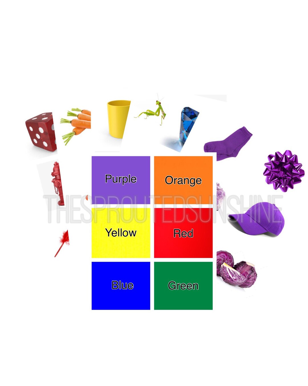 Montessori Color Matching Cards-digital - Etsy