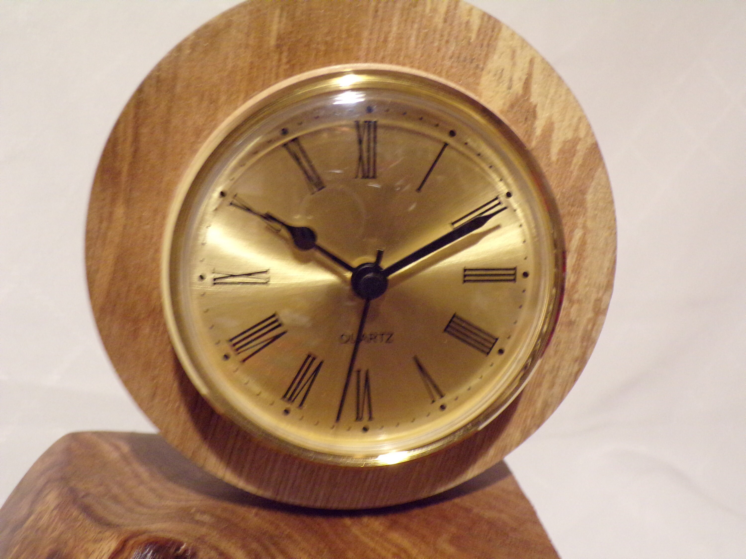 Beech Wood Mantle Clock With Oak Wood Burr Base. Beech and Oak - Etsy UK