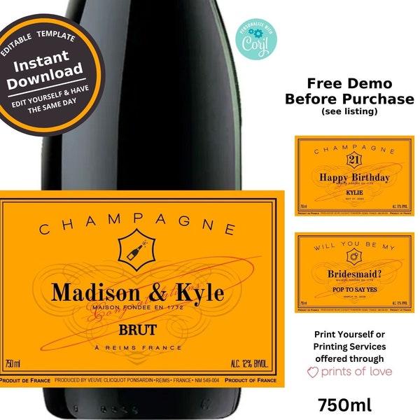 Mini 7.5oz Soda Can Label Template Any Occasion 100% Editable ...